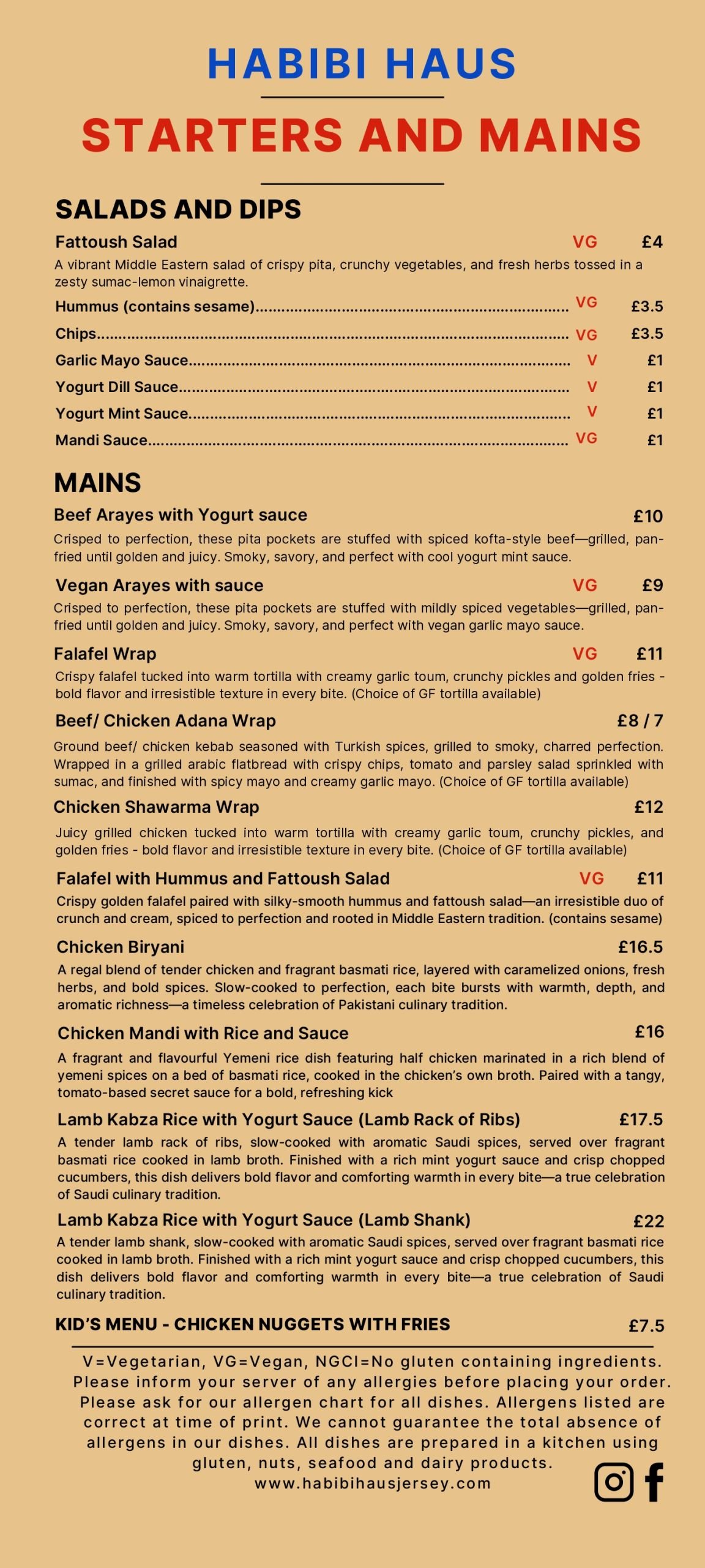 Dinner Takeaway – Habibi Haus